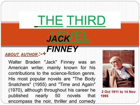 The Third Level Class 12 English Vistas Pptx