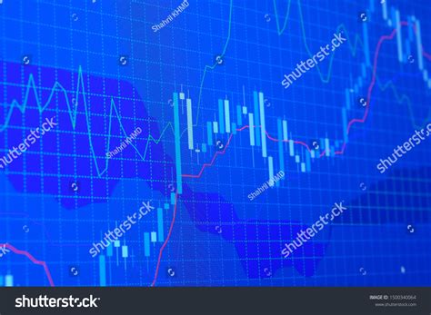 Investing Concept Charts Numbers Candlestick Overlay Stock Illustration