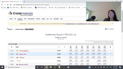 codeforces round 708 all solutions a e screencast 32nd youtube