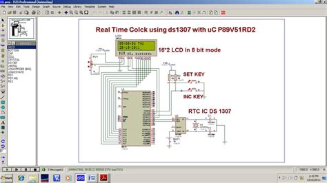 Real Time Clock Using 8051 Microcontroller And Rtc Ic Ds1307