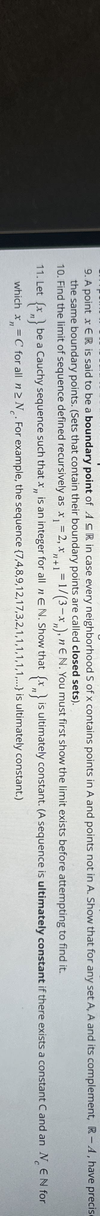 Solved Solve For Question 11let Xn N ﻿be A Cauchy