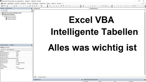 Excel Vba Lektion 31 Intelligente Tabelle Alles Was Wichtig Ist Youtube