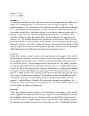 CIS HW Pdf CIS HW WEEK College Of San Mateo Section A A Computer Is A Multipurpose Device