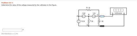 Solved Problem Determine The Value Of The Voltage Chegg Com