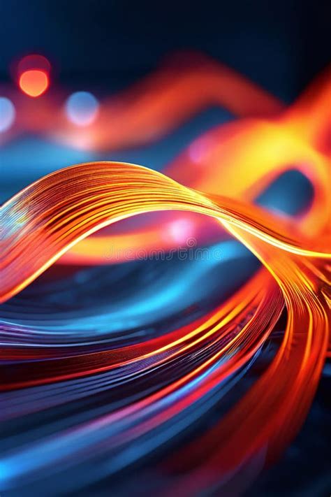 Vibrant Abstract Background With Colorful Bokeh Lights On A Wavy Surface Stock Illustration