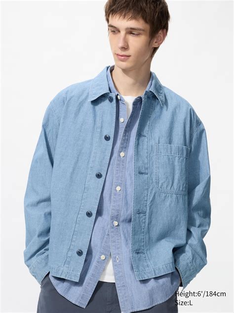 Unisex Chambray Overshirt Uniqlo Ph