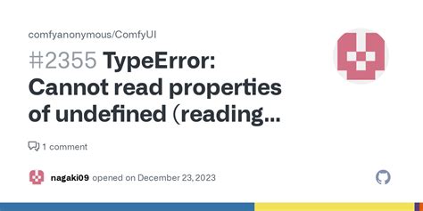 Typeerror Cannot Read Properties Of Undefined Reading 1 · Issue