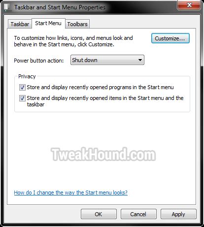Internet Explorer Pinned Sites TweakHound