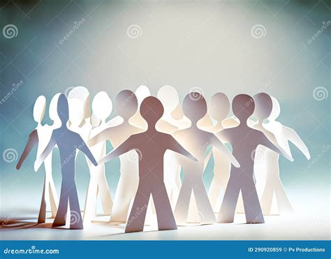 Paper People Holding Hands Unity Concept Generative Ai Stock Image Image Of Hands Meeting