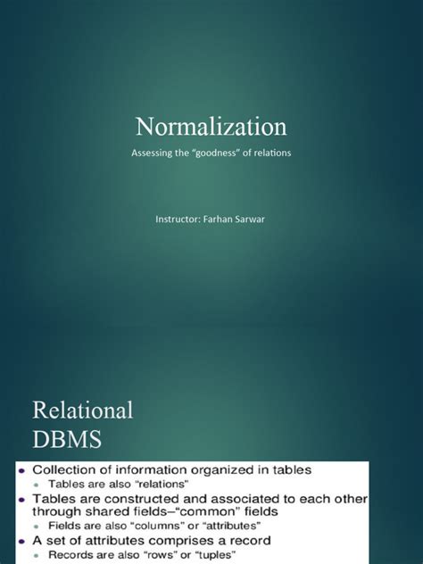 Lec 10 Normalization Pdf Relational Model Information Technology
