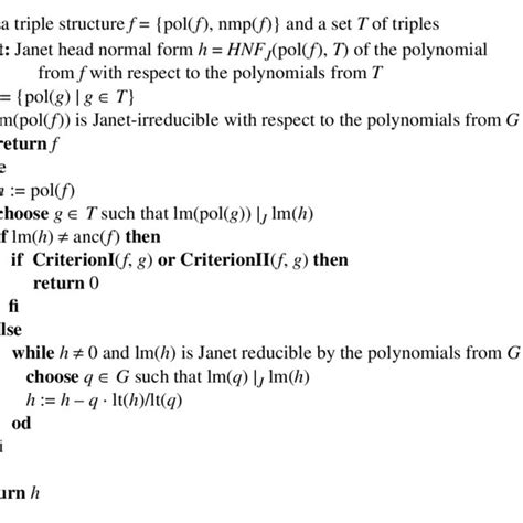 Algorithm Hnf J F T Download Scientific Diagram