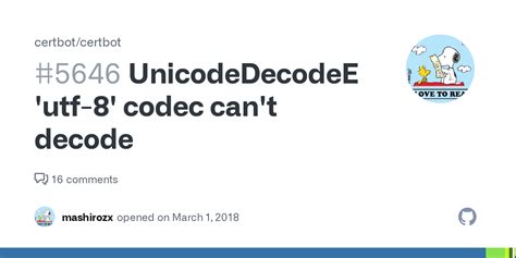 Unicodedecodeerror Utf 8 Codec Cant Decode · Issue 5646 · Certbot