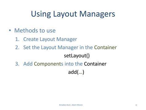 panels and layout managers ppt download
