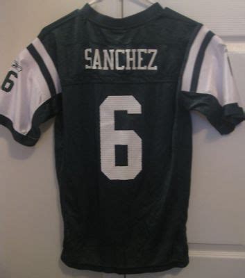 Nfl New York Jets Mark Sanchez 6 Jersey By Reebok Youth Large 14 16