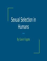 Exploring Sexual Selection In Humans Course Hero