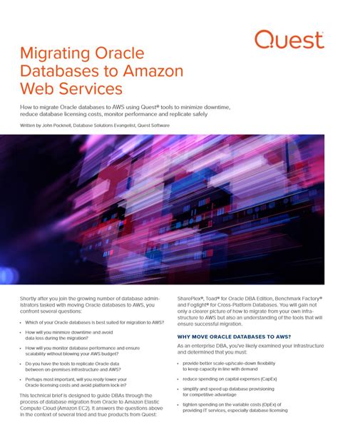Migrating Oracle Databases To Amazon Web Services It Pro