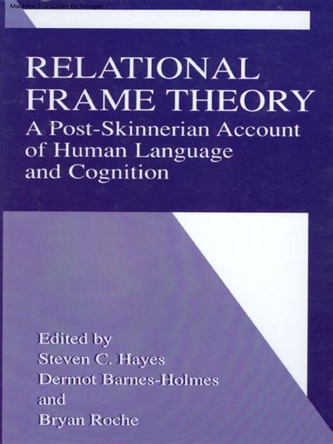 Relational Frame Theory A Post Skinnerian Account Of Human Language And Cognition Pdfdrive Pdf