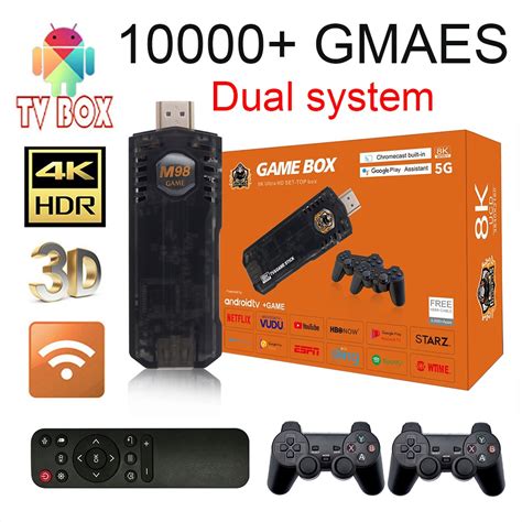 Novo Game Stick 4k X8 2023 10000 Games Retro Video Consoles Com 2 Controladores Sem Fio Suporta