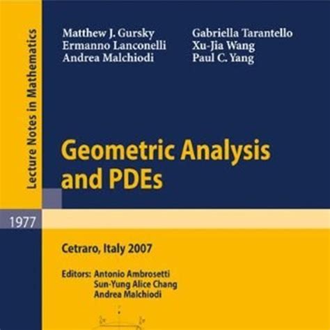 Geometric Analysis And Pdes百度百科