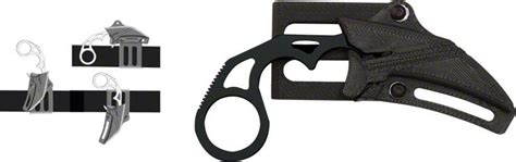 United Cutlery Sonic Karambit 2 3 16 Black Blade Nylon Sheath