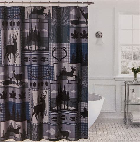 De Leon Collections 62212 Deer Run Patchwork Buck Antler Woodland