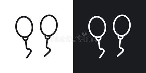 Balloons Vecor Icon Set Stock Vector Illustration Of Stroke 340637196