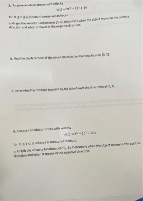 Solved 1 Given The Acceleration Initial Velocity And