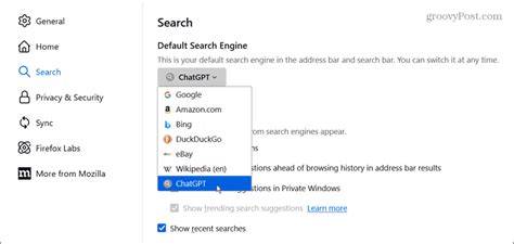 Make ChatGPT The Default Search Engine In Firefox