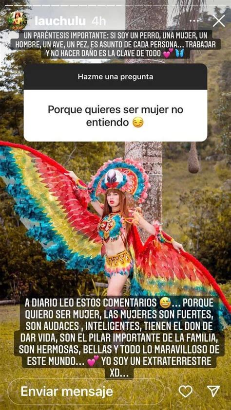 La Uchulu는 자랑스럽게 그녀의 성 정체성을 말합니다 “나는 트랜스 여성입니다 ” Infobae