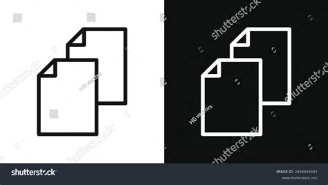 Replicate File Icon Set Document Copying Stock Vector Royalty Free