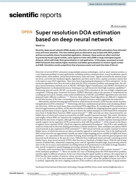 pdf super resolution doa estimation based on deep neural network