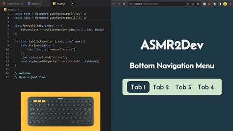 Asmr Programming Bottom Navigation Menu No Talking Youtube