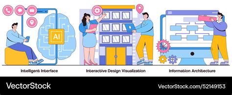 Intelligent Interface Interactive Design Vector Image