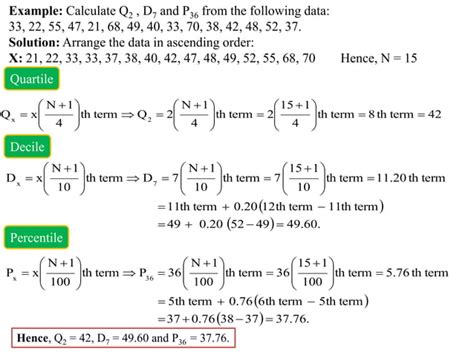 Statistical Methods Quartile Decile Percentile Pptx