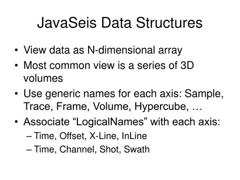 Ppt Javaseis Parallel Arrays Powerpoint Presentation Free Download