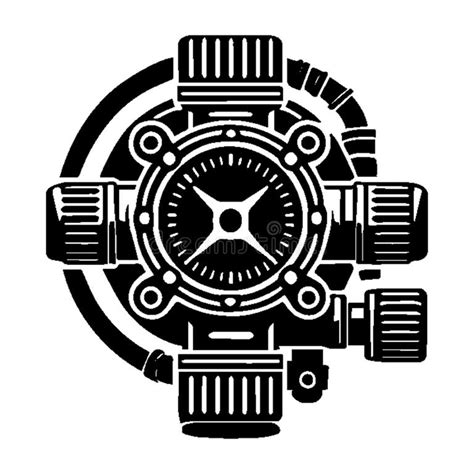 Simple Vector Icon Of Diving Regulator Logo Design Illustration Stock