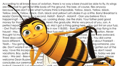 the entire bee movie script copy russell schmitz