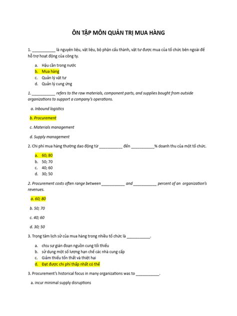 On Tap Mon Quan Tri Thu Mua | PDF