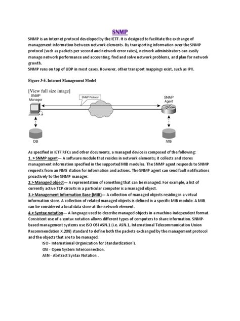 Snmp With Smi And Mib Pdf Data Network Architecture