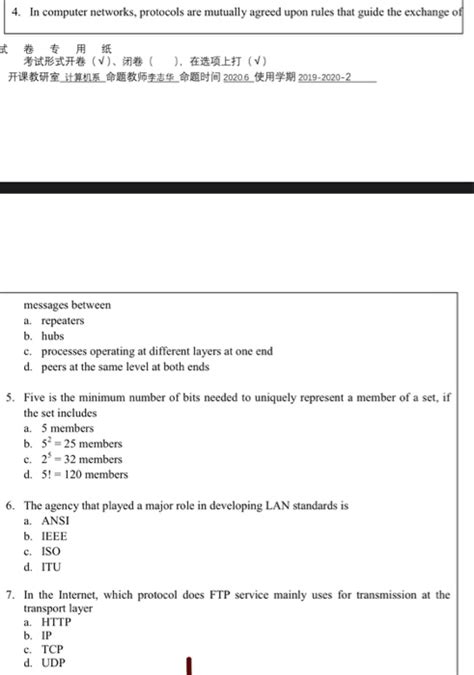 Solved In Computer Networks Protocols Are Mutually Chegg