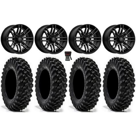 Msa Rogue 14 Wheels Black 34 Warrior Xt Tires Can Am Commander