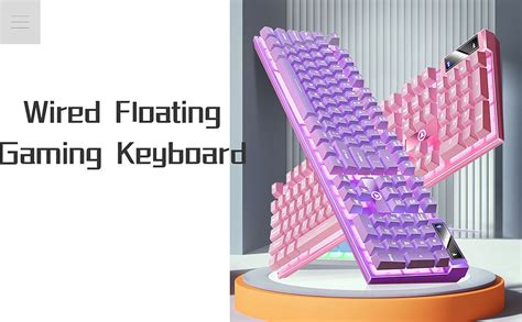 Amazon Com Wired Floating Gaming Keyboard Light Up USB Keyboard Mechanical Keyboard Hand