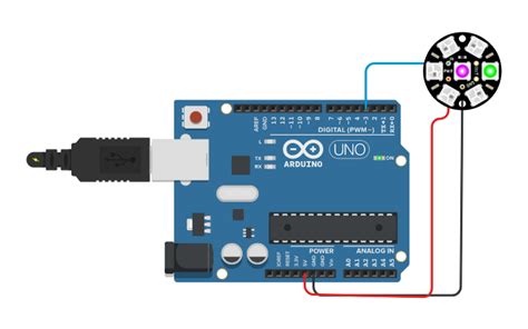 Circuit Design Neopixel 2 Tinkercad