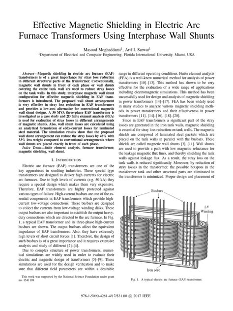 Effective Magnetic Shielding In Electric Arc Furnace Transformers Using