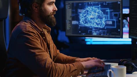 Computer Scientist Updating Artificial Intelligence Neural Networks