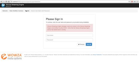 How To Solve Wowza Streaming Engine Manager Could Not Connect To The