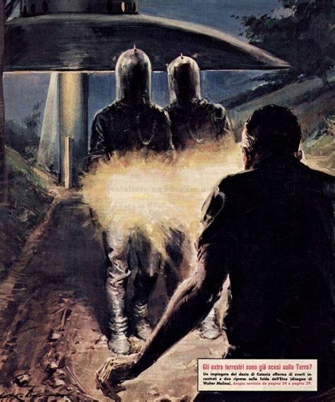 Walter Molino 1962 Ufo With Newspaper Ufo Magazine Cover Classic
