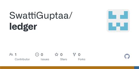 GitHub SwattiGuptaa Ledger