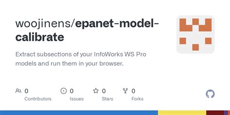 Github Woojinens Epanet Model Calibrate Extract Subsections Of Your Infoworks Ws Pro Models