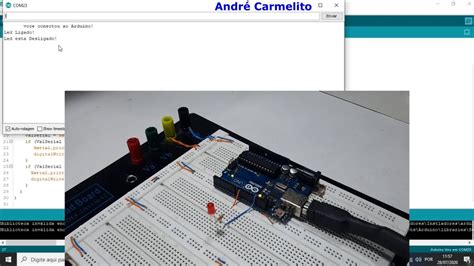 como ligar e desligar um led com arduino usando o teclado do computador